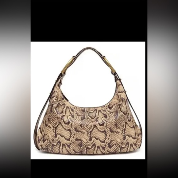 margot | Bags | Margot Alexandra Stirrup Snake Print Natural Python ...